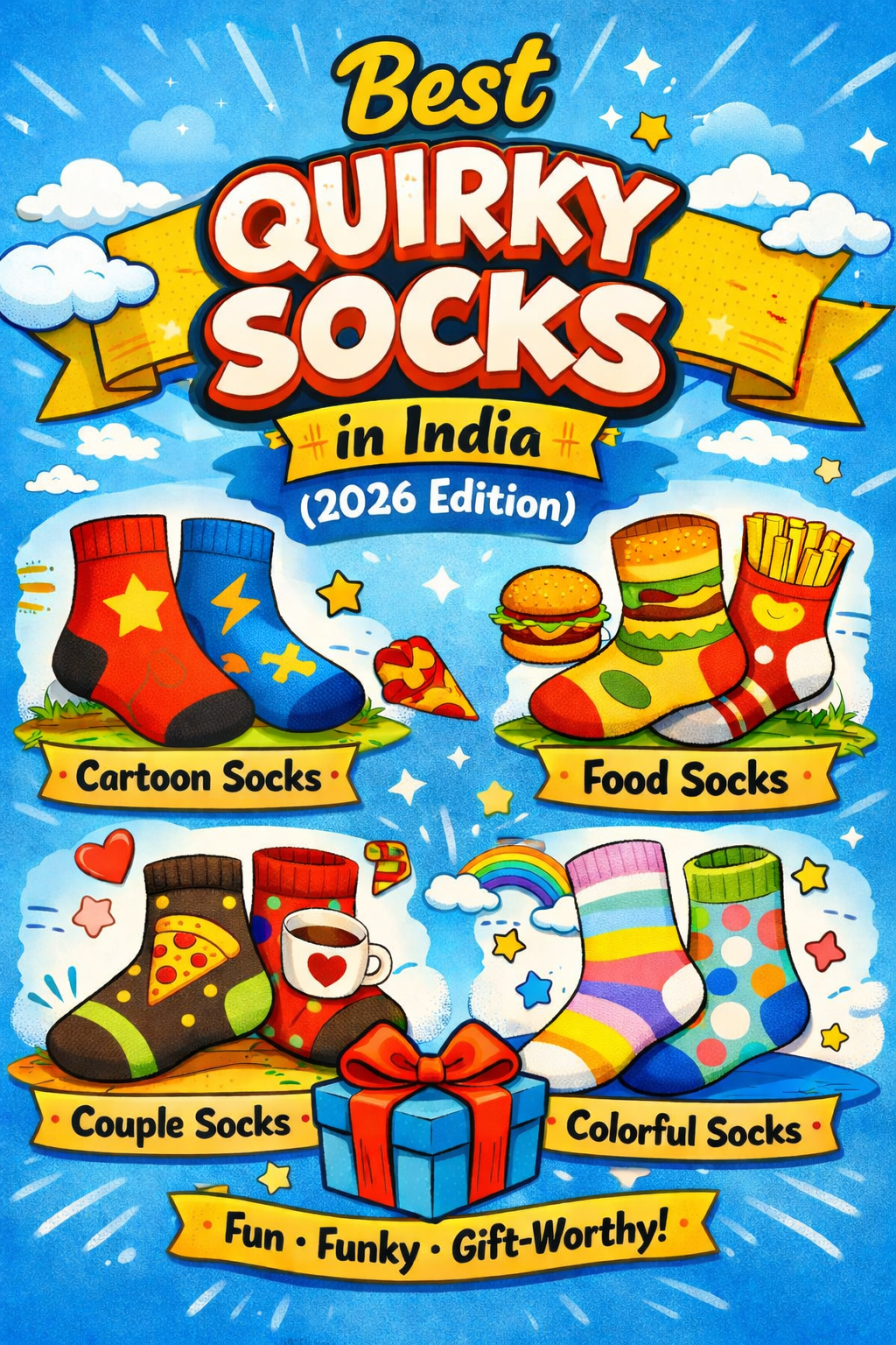 Best Quirky Socks in India (2026) | Funky & Cartoon Socks – Thela Gaadi