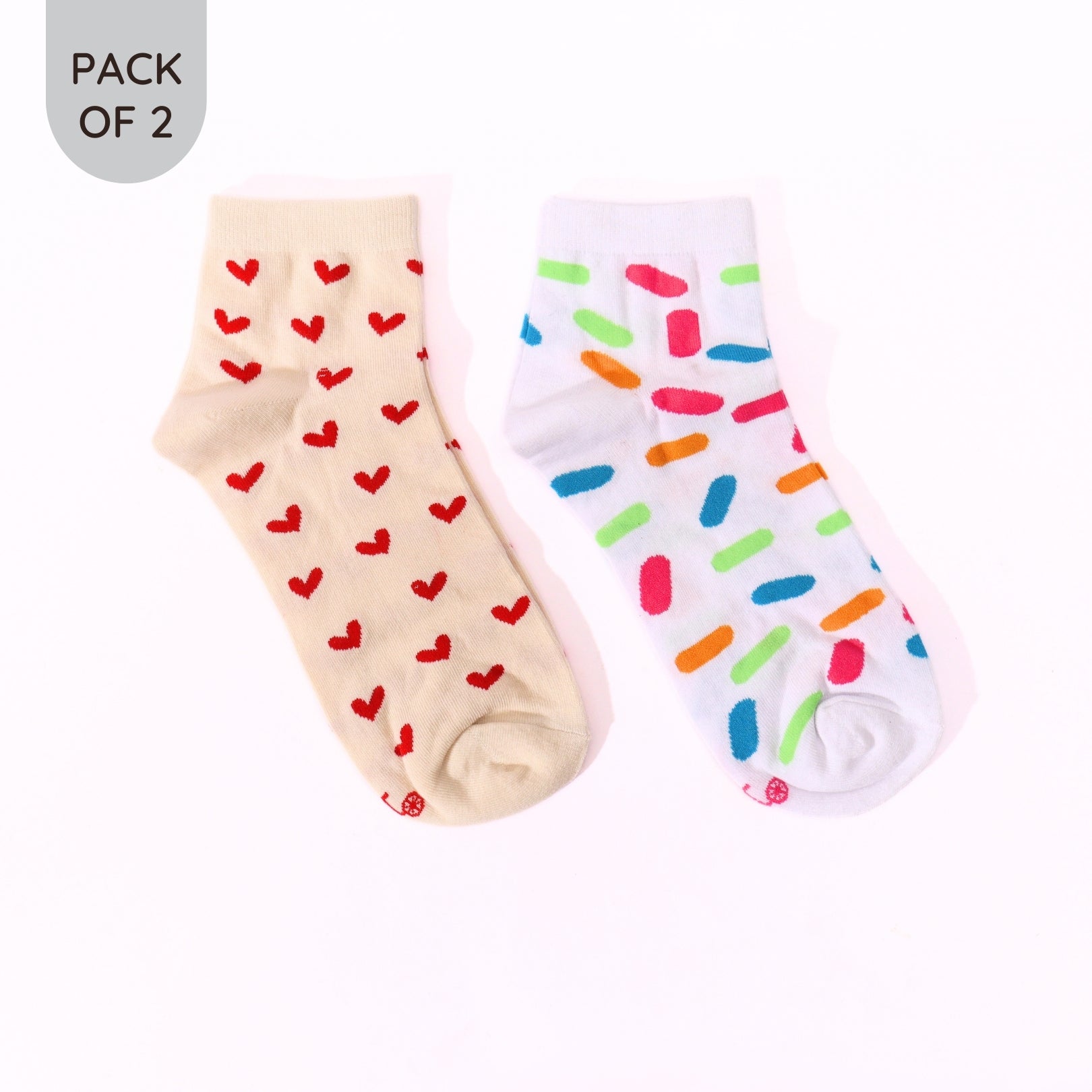 Hearts and Gems Print Socks - Perfect Valentine Gift for Your Loved One ...