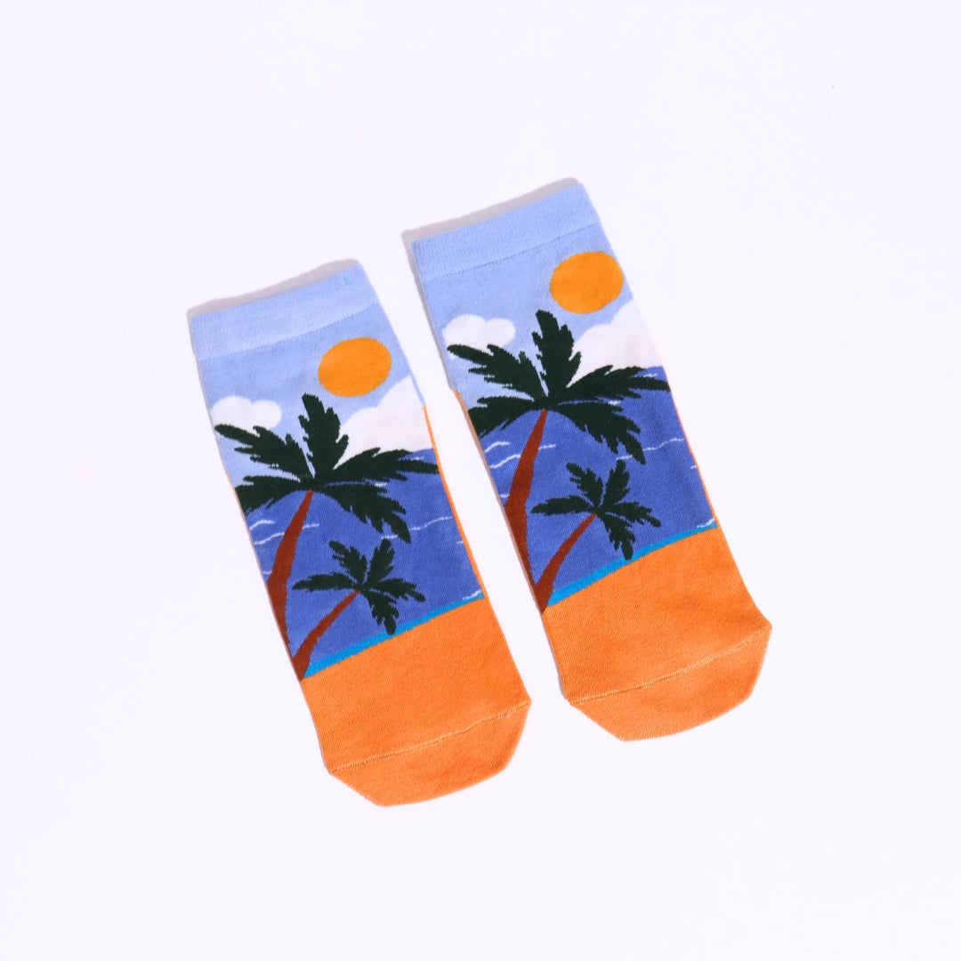 Tropical Sunset Beach Ankle Socks – Thela Gaadi
